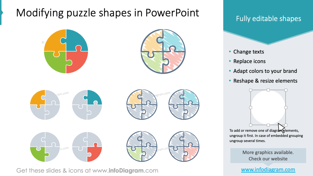 Modifying puzzle shapes in PowerPoint