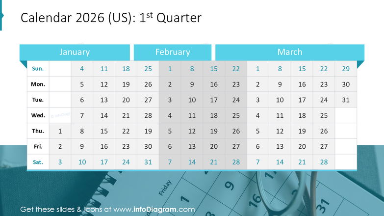1st Quarter Calendar 2018