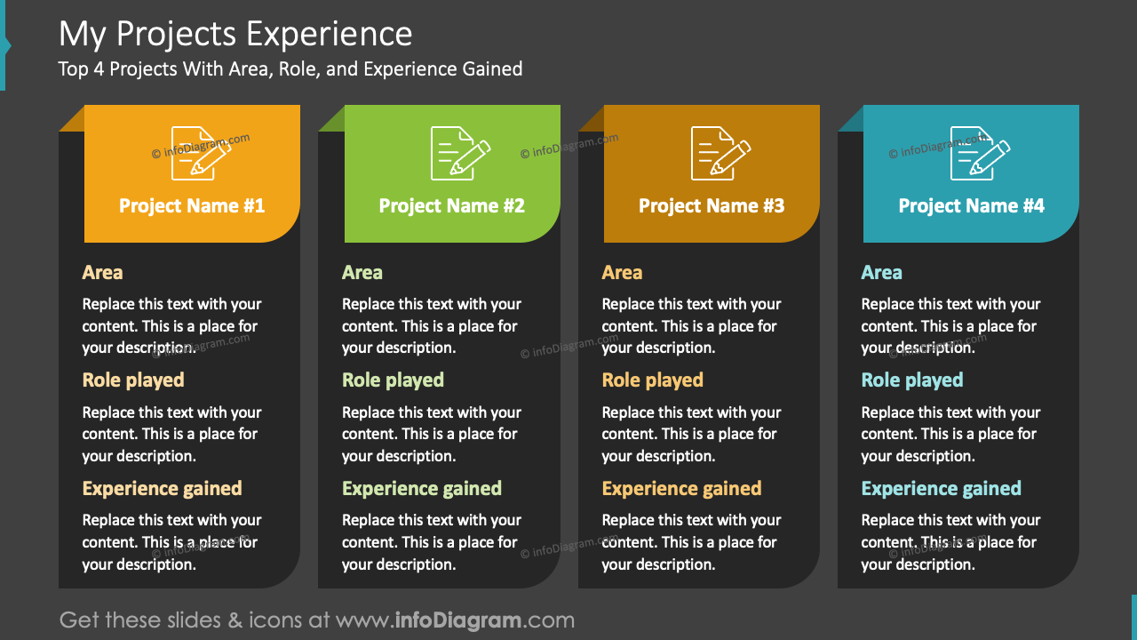 My Projects Experience Gray Background