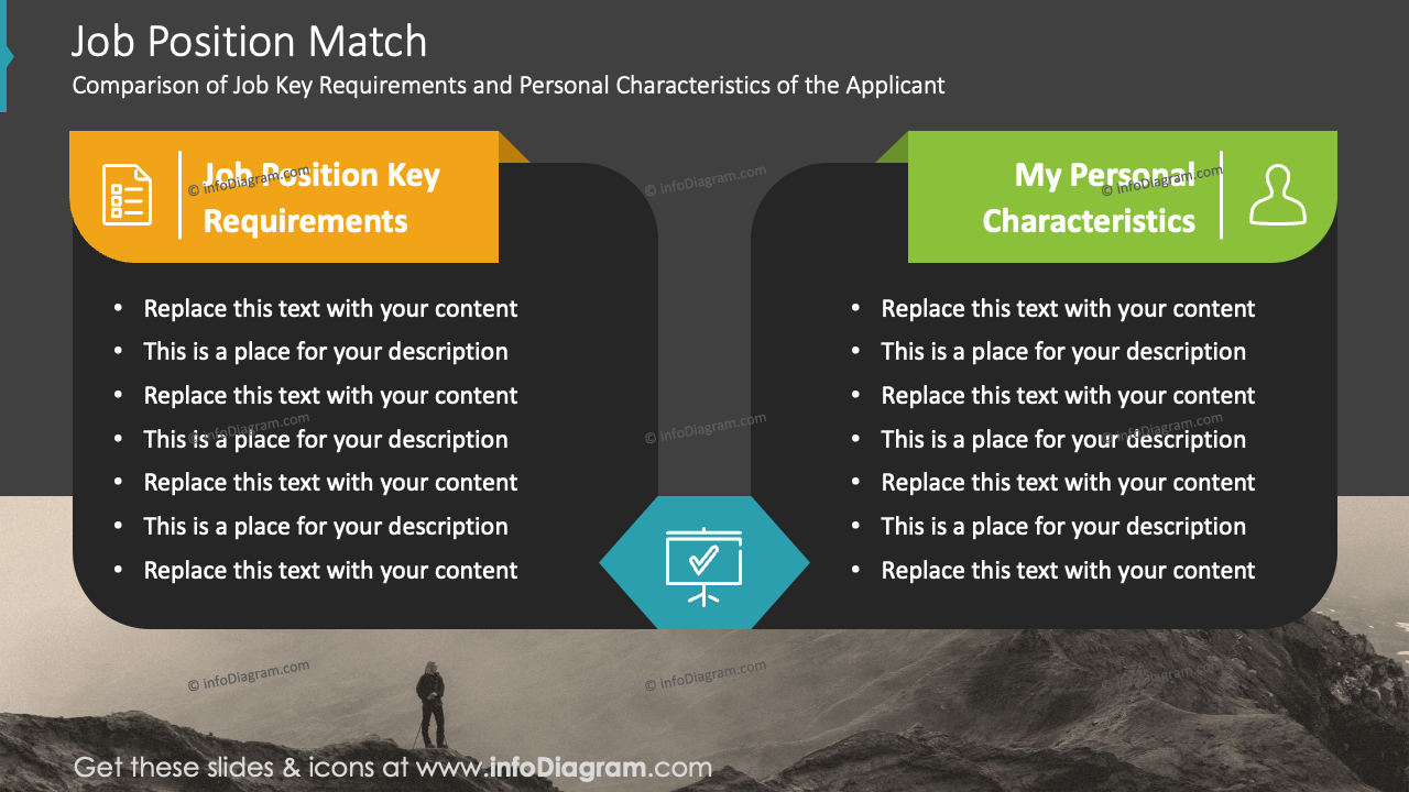 Job Position Match Gray Background