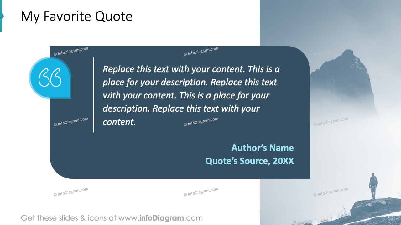 My Favorite Quote Muted Blue Style