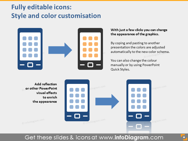 customizable style Icons IT symbols web cloud mobile pptx clipart