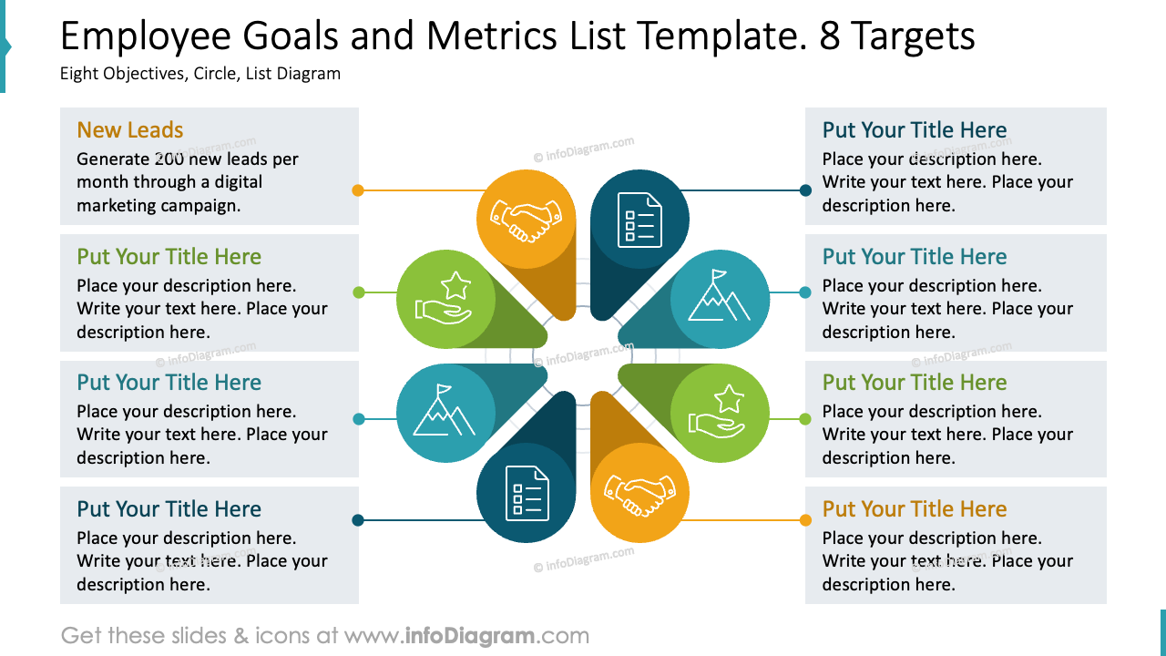 Employee Goals and Metrics List Template. 8 Targets