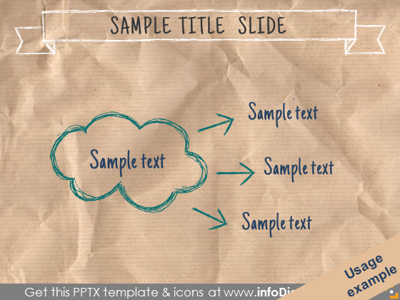 Brown Crumpled Recycled Paper PowerPoint Template PPTX