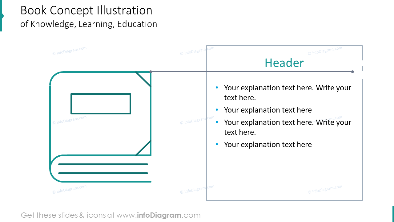 Book Concept Illustration PPT Slide