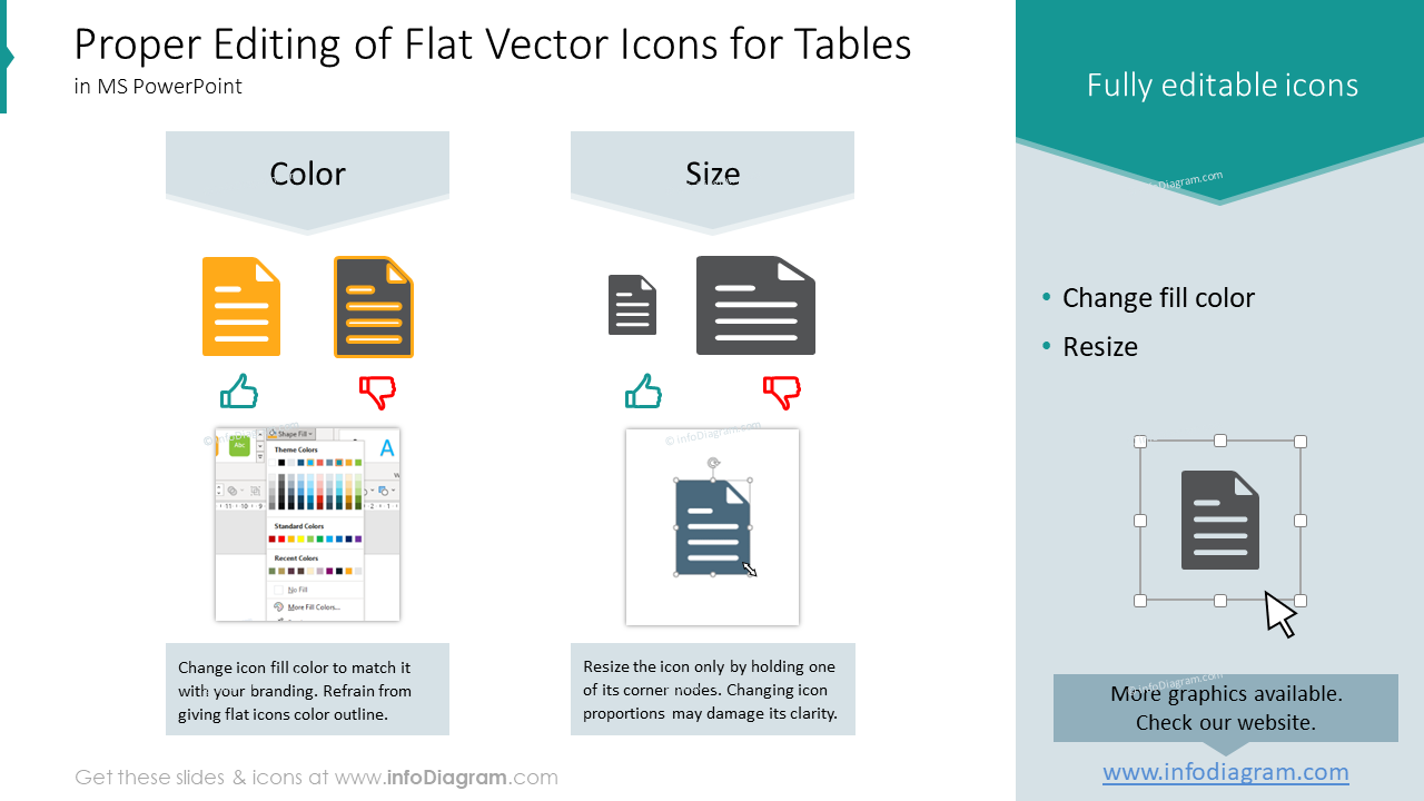 Editability of Flat Icons