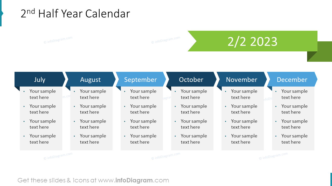 2nd Half Year Calendar