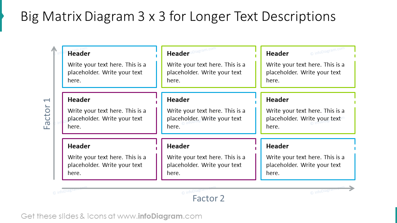 Big Matrix Diagram 3 X 3 For Longer Text Descriptions Big Matrix Diagram 3 X 3 For Longer Text Descriptions
