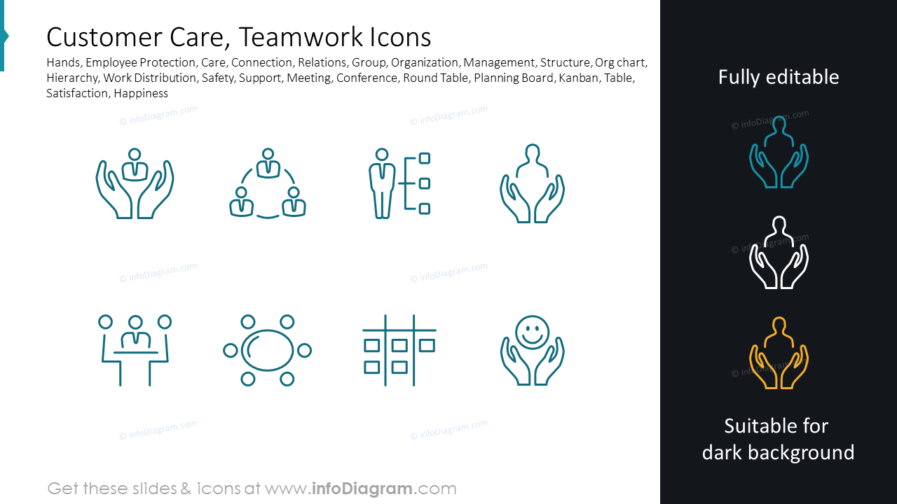 Customer Care, Teamwork Icons