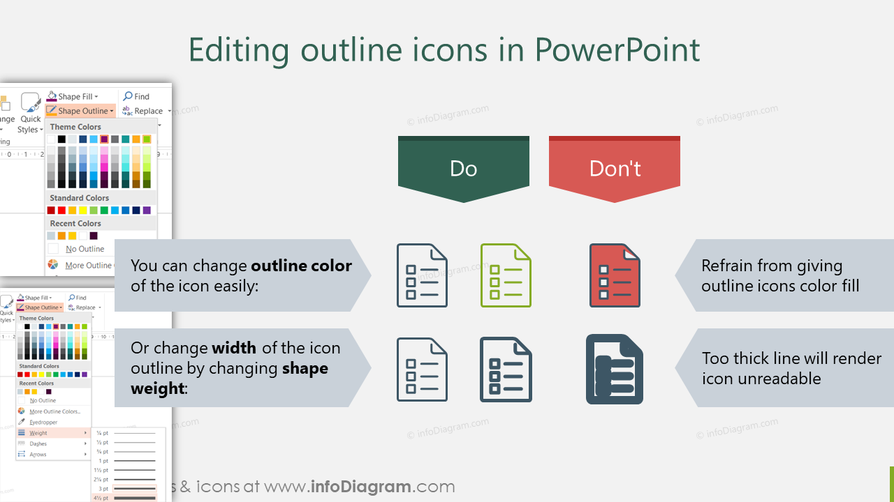 Editing outline icons in PowerPoint