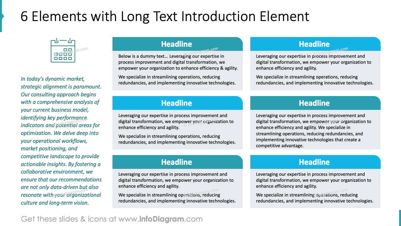 6 Elements with Long Text Introduction Element