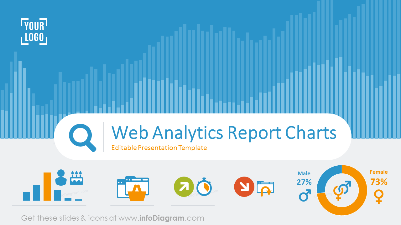 19 Visual Web Analytics Report Templates For PowerPoint With Google Traffic Charts Conclusions 