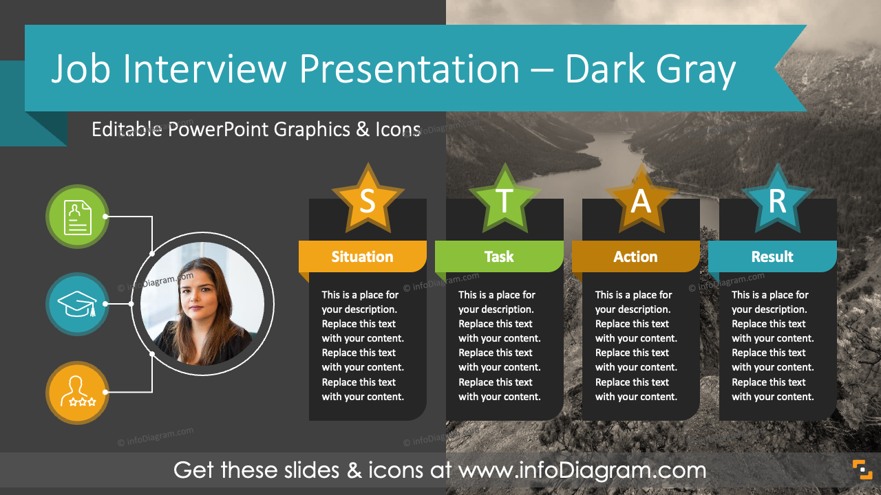 Job Application Interview Presentation (PowerPoint Template) - Dark ...