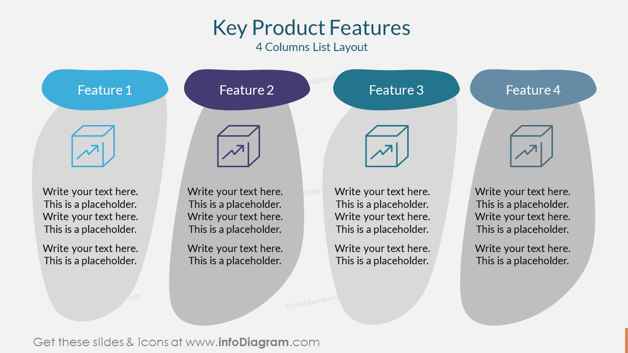Key Product Features4 Columns List Layout