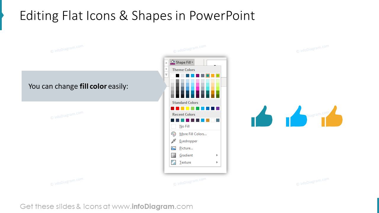 Editing Flat Icons & Shapes in PowerPoint