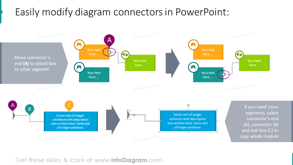 Example of modifying diagram connectors