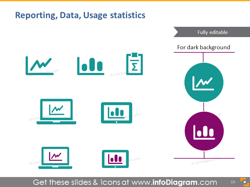 Reporting, data, usage statistics