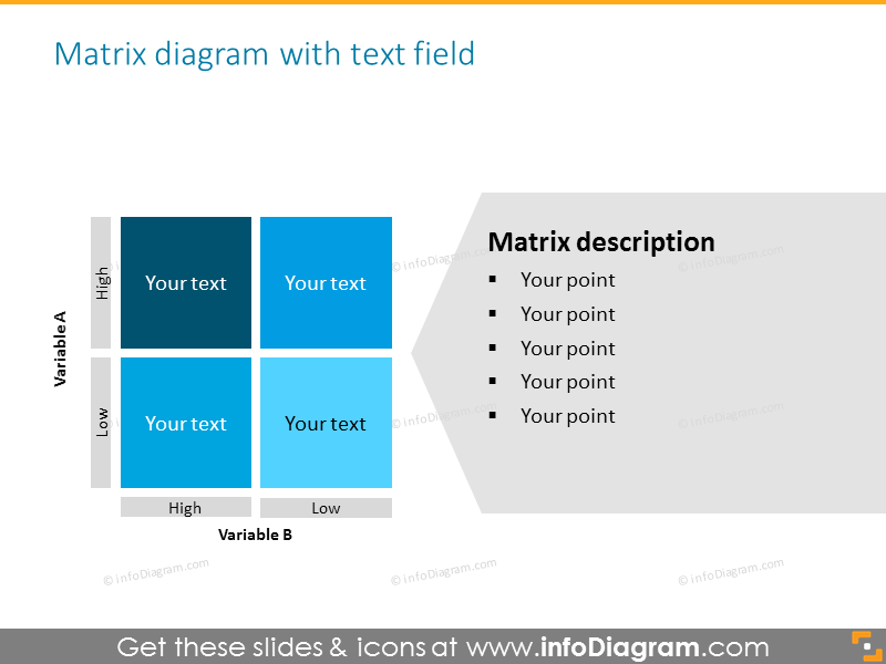 Monochrome matrix with description