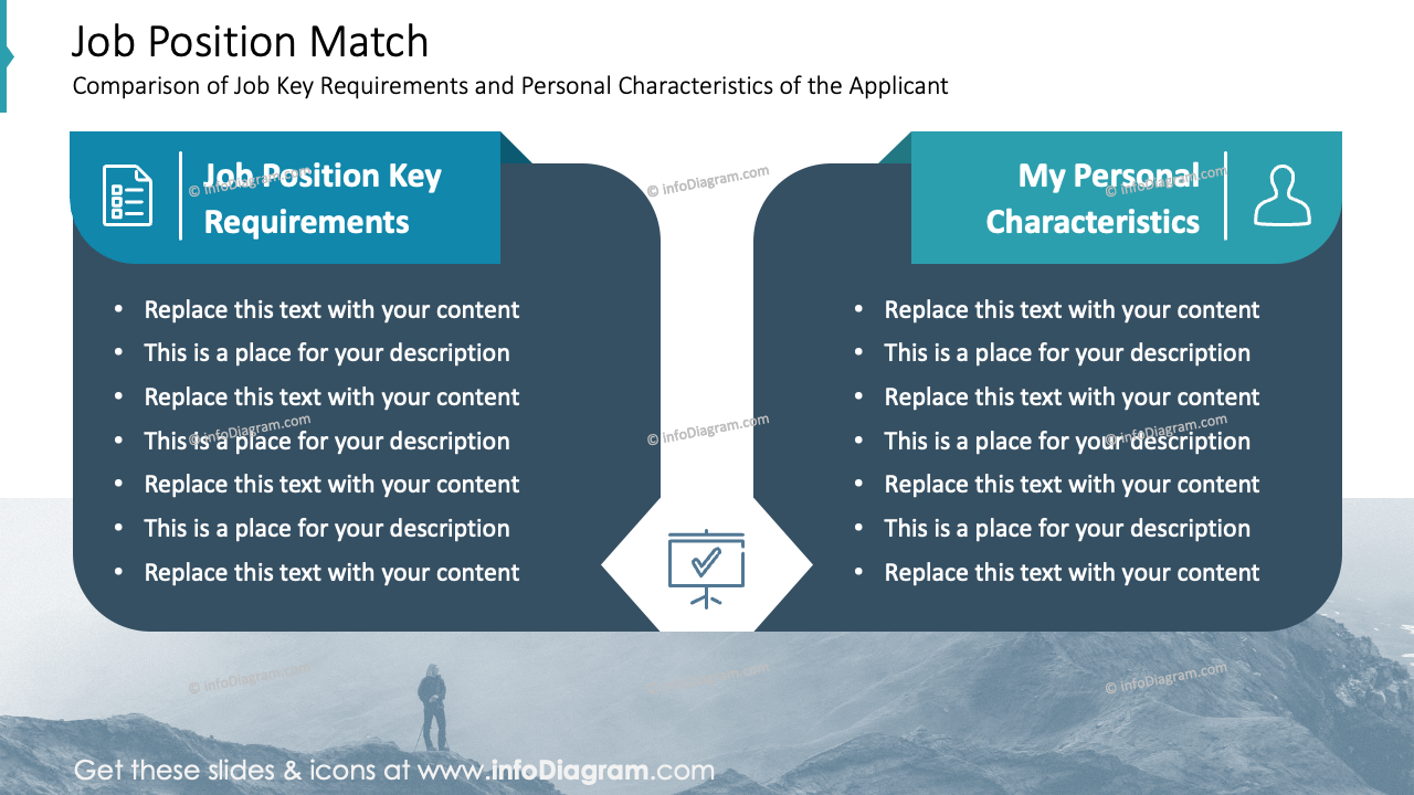 Job Position Match Muted Blue Style