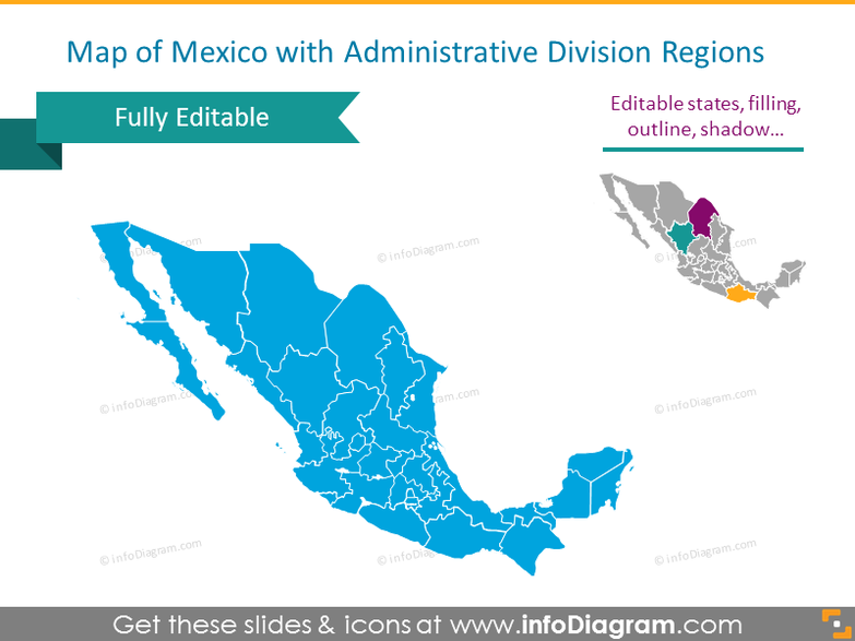 Large Detailed Political And Administrative Map Of Mexico Mexico