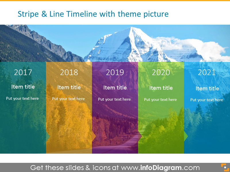 strategy timeline template with background