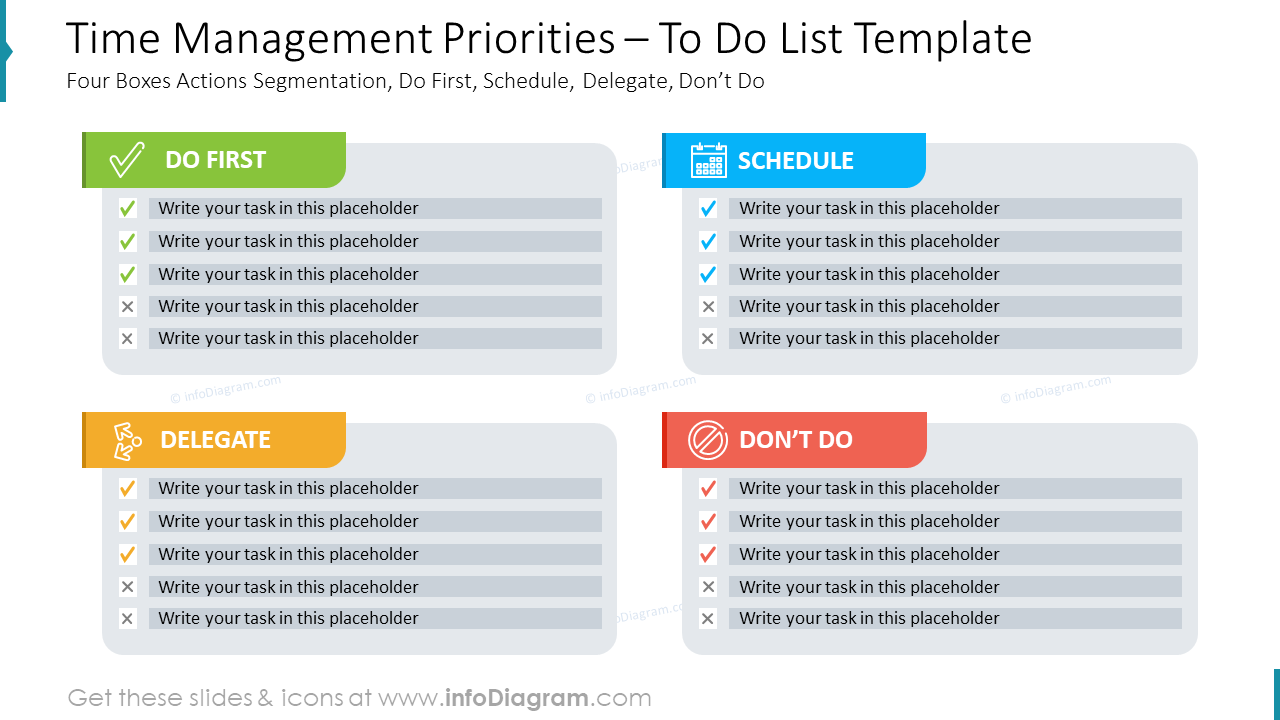 Time Management Priorities – To Do List Template