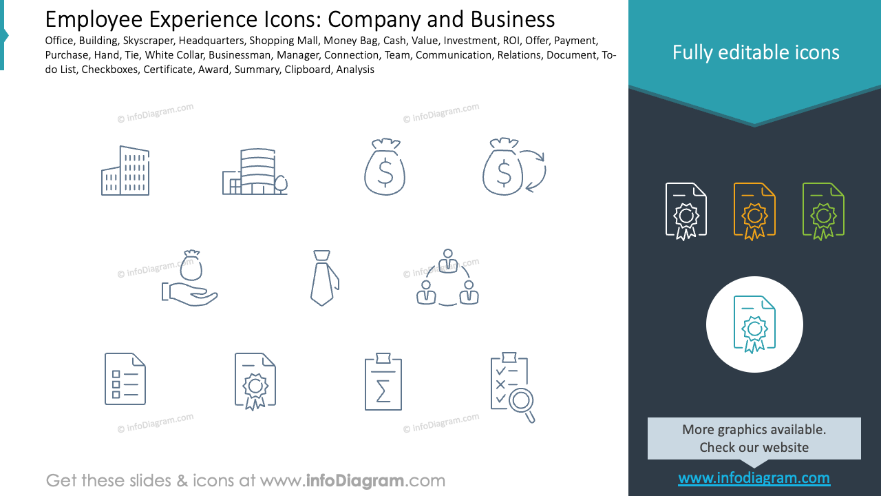 Employee Experience Icons: Company and Business