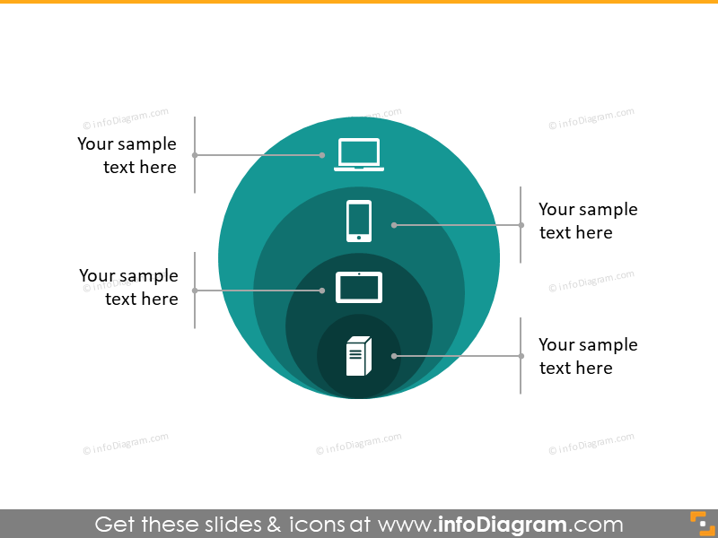 connected circles schema high quality powerpoint icons