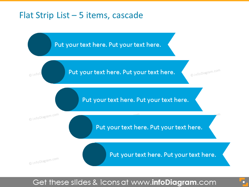 Circle List Example for placing items in cascade
