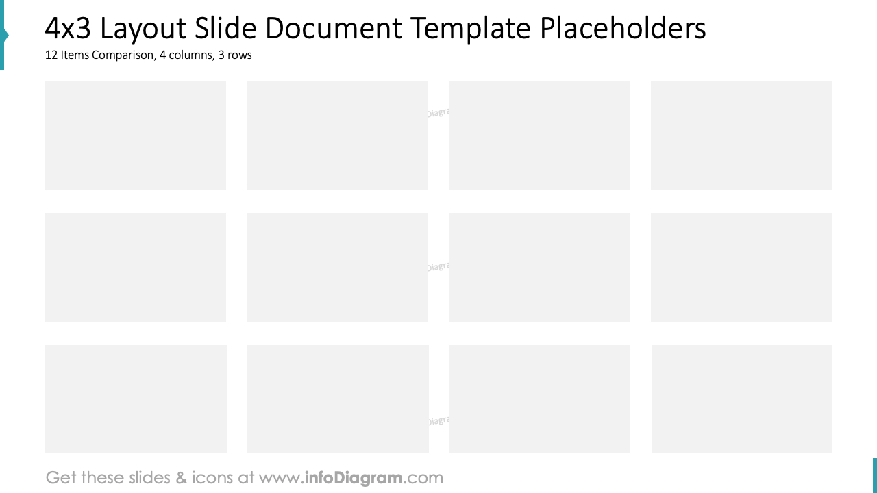 4x3 Layout Slide Document Template Placeholders