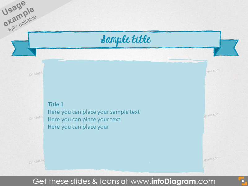 Example of the text slide with filling labels