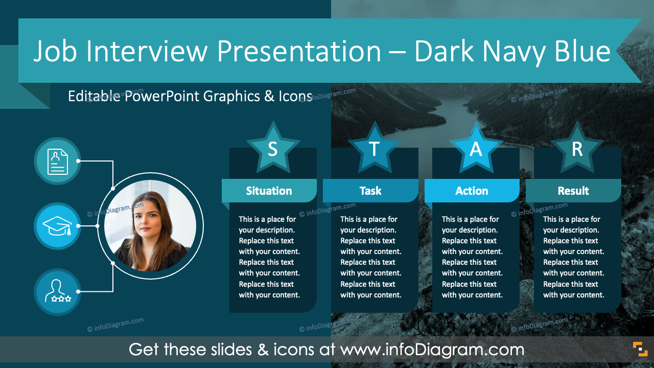 Job Application Interview Presentation (PowerPoint Template) - Dark ...