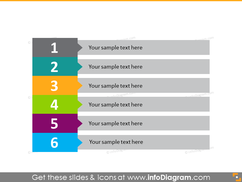 6 order levels list powerpoint schema slide