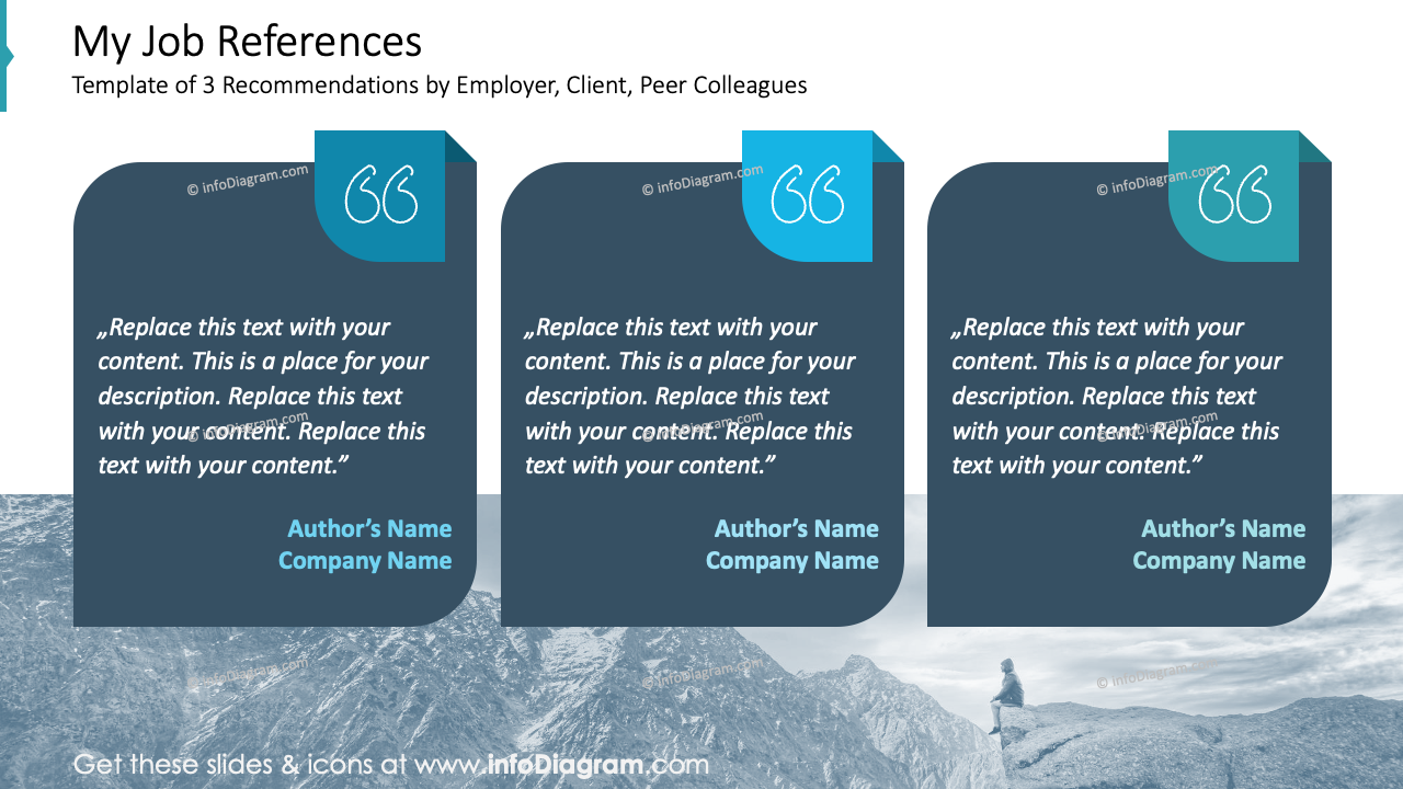 My Job References Muted Blue Style