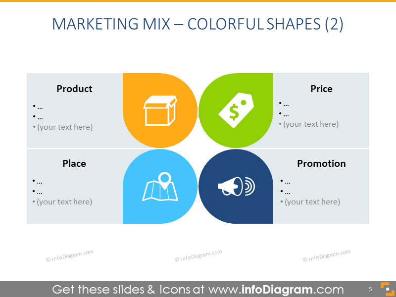 Marketing Mix template – Colorful Shapes 2