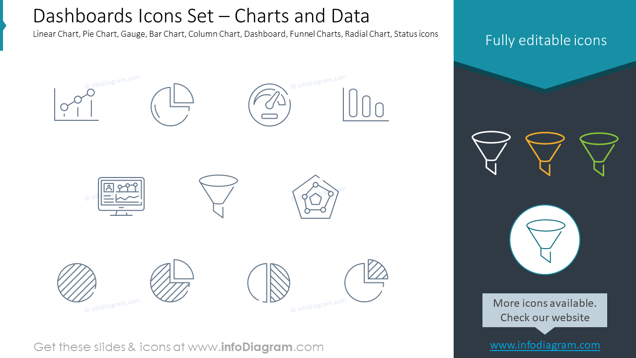 Dashboards Icons Set – Charts and Data