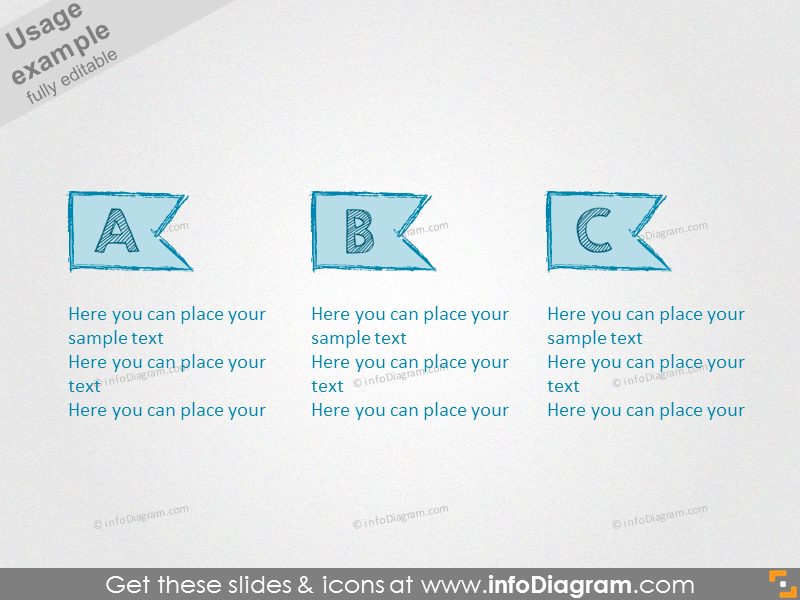 Example of using labels with filling