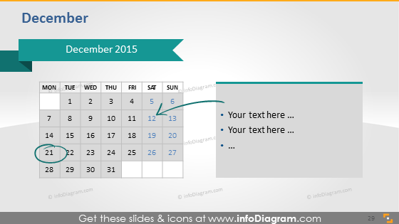 School Calendars 2015 2016 graphics (PPT tables and icons, EU ISO dates)