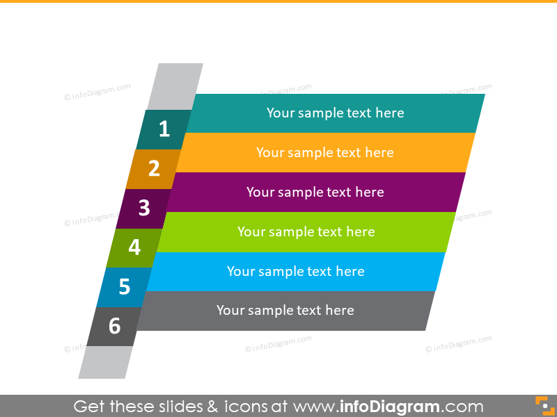 Skewed Items Index List Powerpoint Infographics Design
