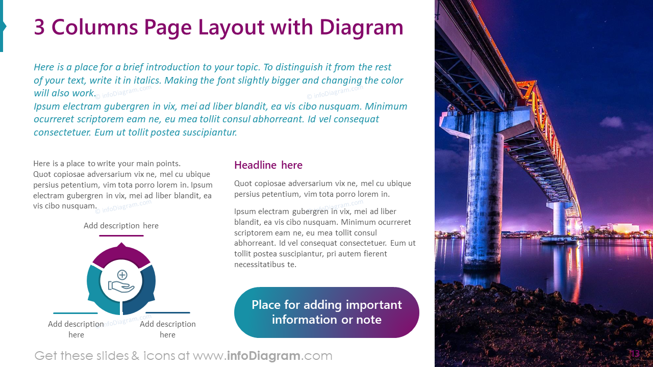 3 Columns Page Layout With Diagram