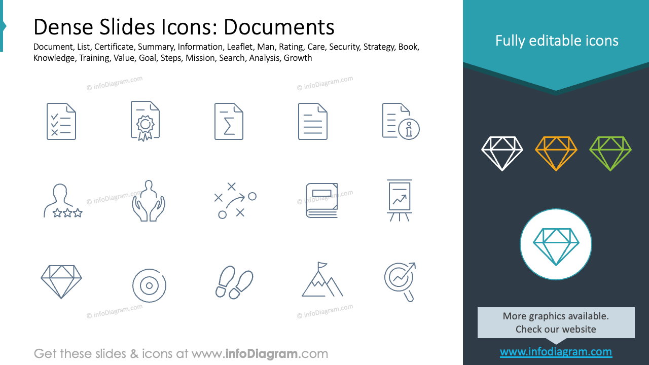 Dense Slides Icons: Documents