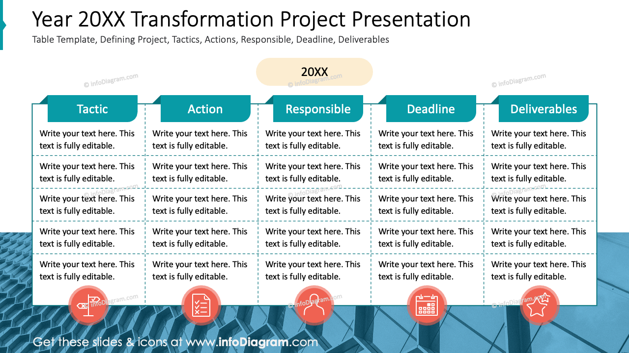 Year 20XX Transformation Project Presentation