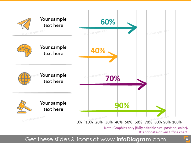 Data arrow chart diagram