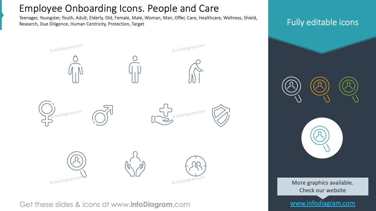 Employee Onboarding Icons People and Care