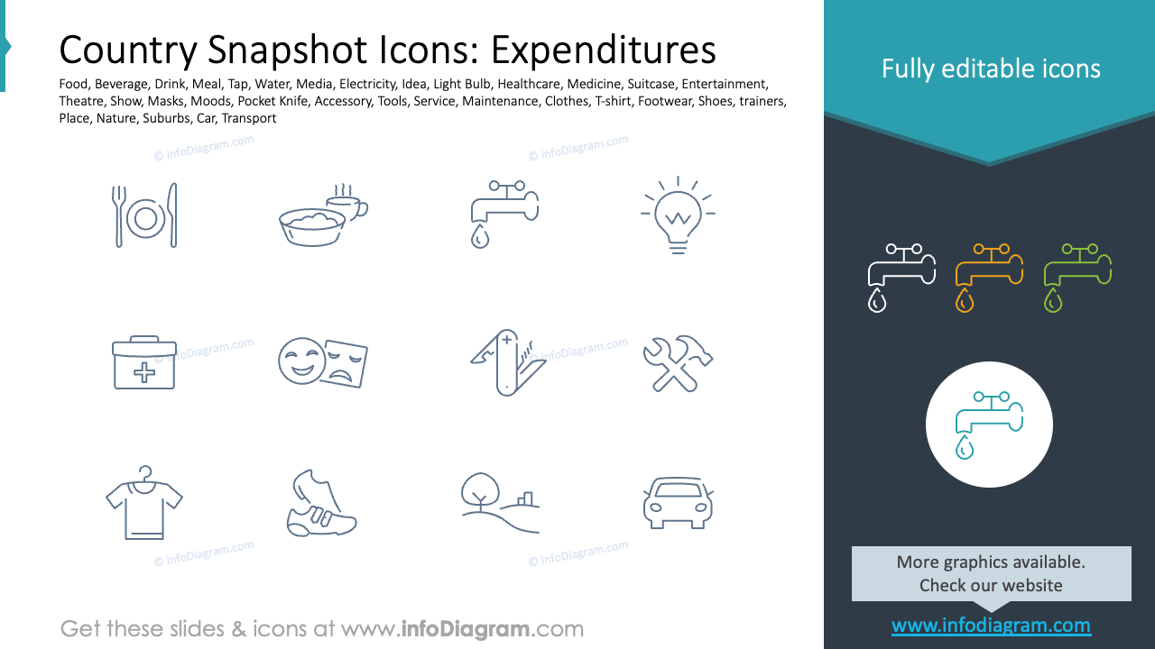 Country Snapshot Icons: Expenditures