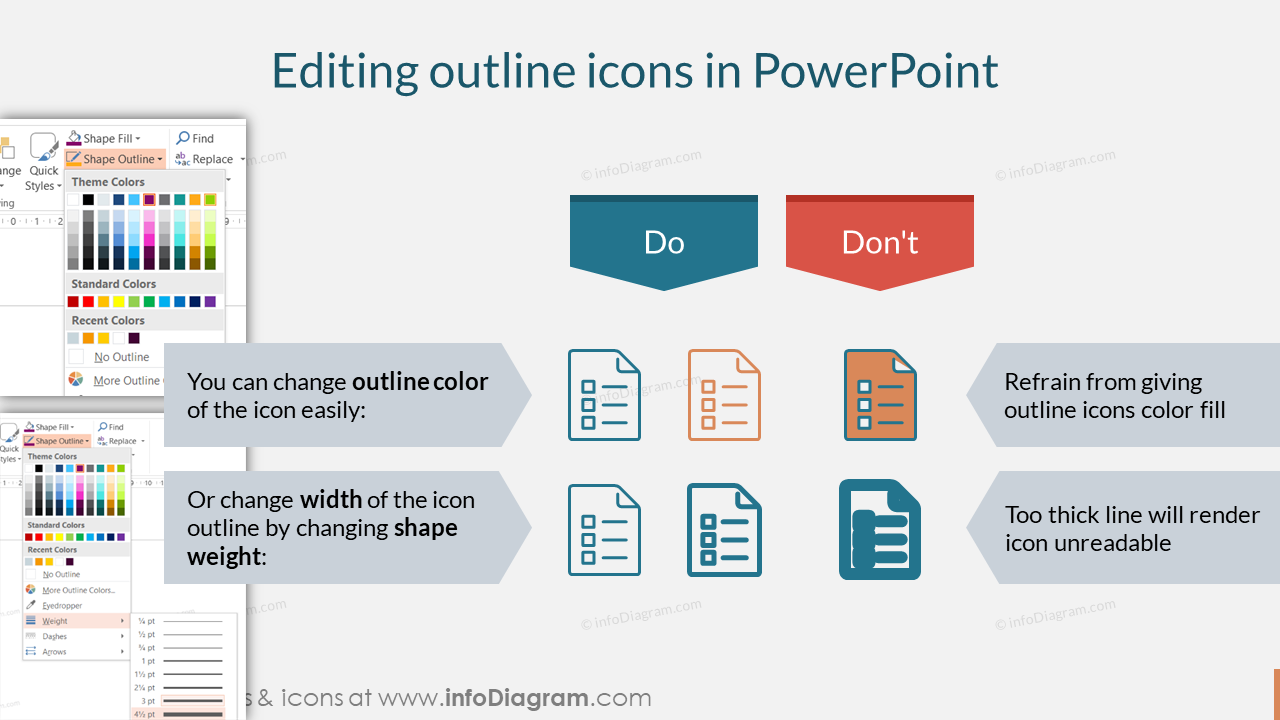 Editing outline icons in PowerPoint