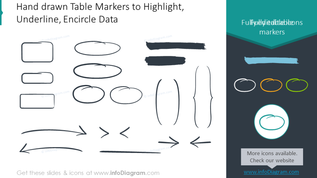 Hand drawn table markers