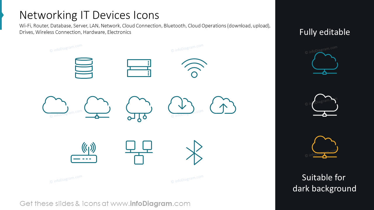 Networking IT Devices Icons