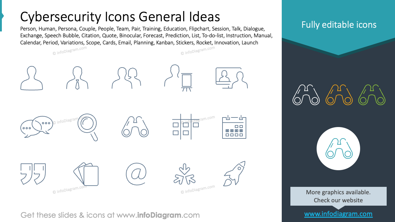 Cybersecurity Icons General Ideas